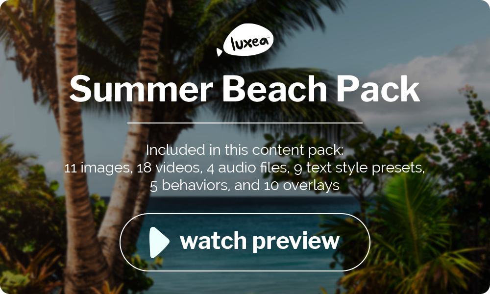 Luxea Video Editor | Content Packs