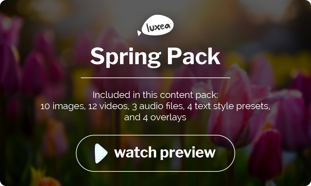 Luxea Video Editor | Content Packs
